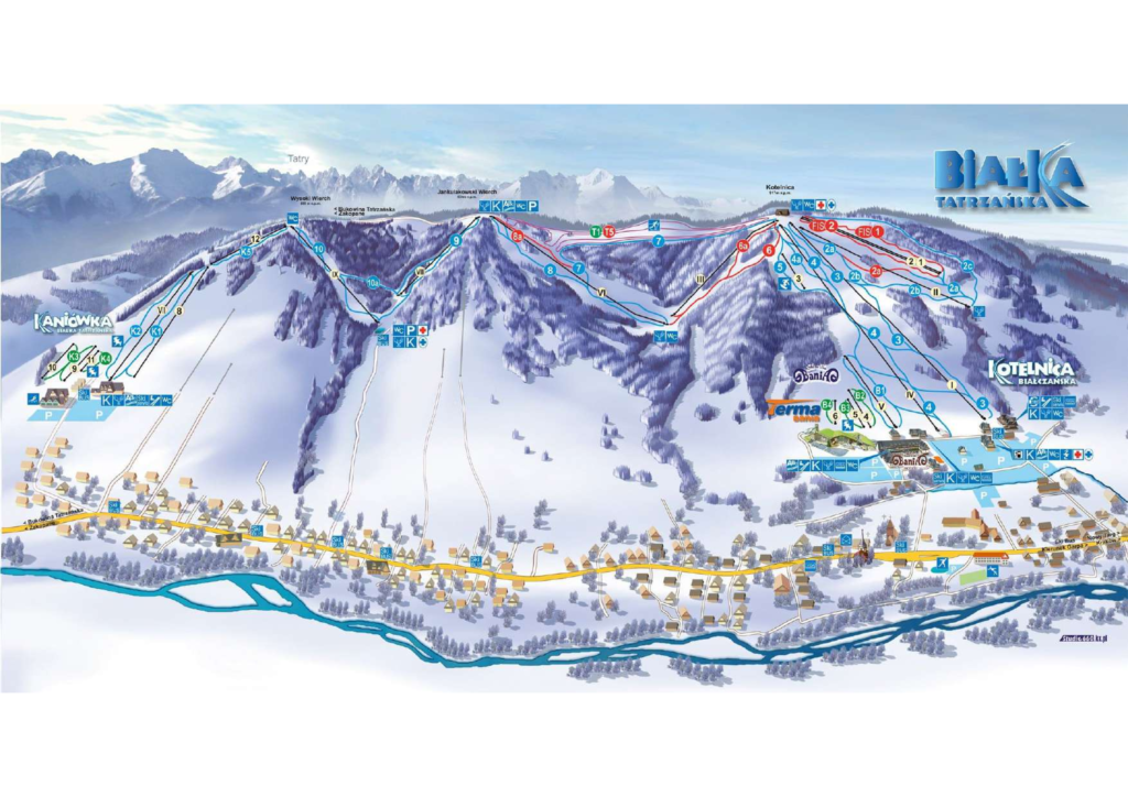 Białka Tatrzańska Ski Map - Ski Map Master