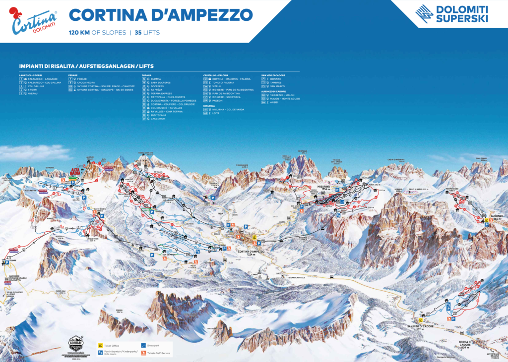 Cortina Ski Map - Ski Map Master