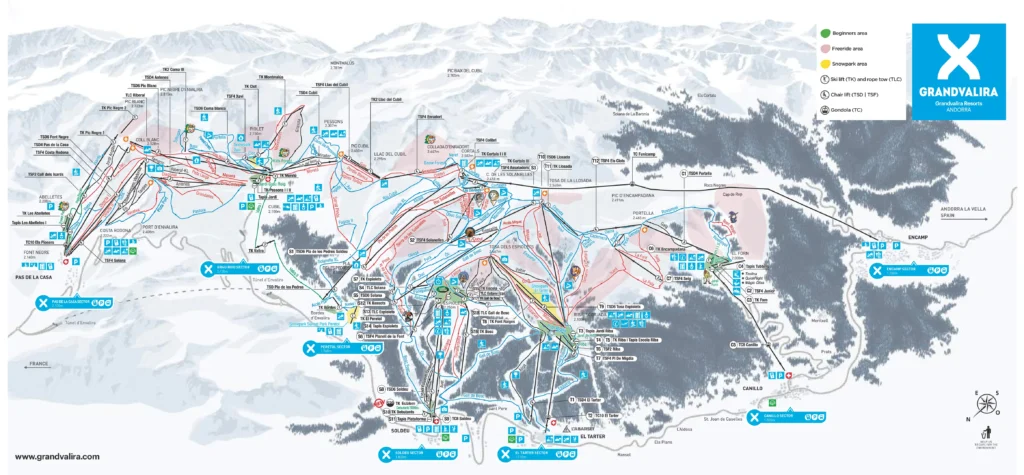 Grandvalira Ski Map - Ski Map Master
