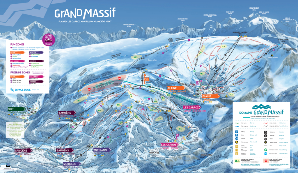 Le Grand Massif Ski Map - Ski Map Master