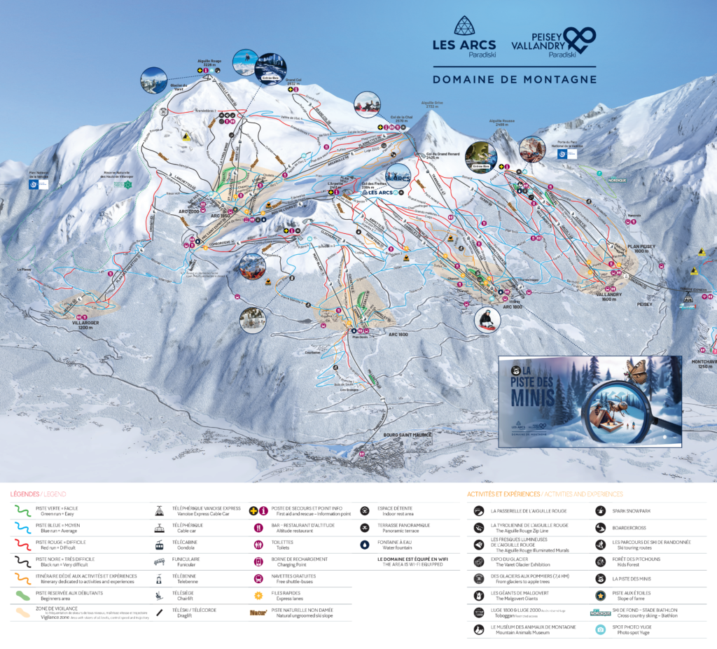 Les Arcs Ski Map - Ski Map Master