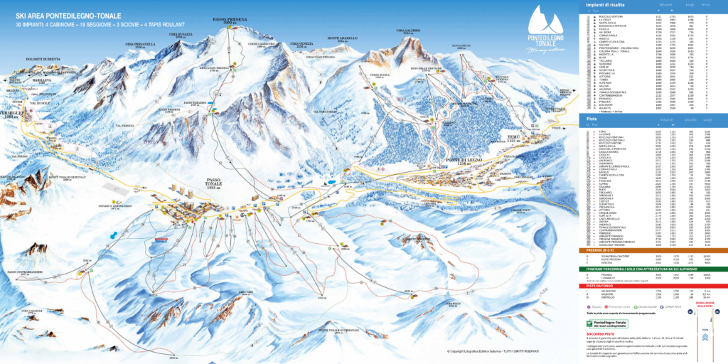 Passo Tonale Ski Map - Ski Map Master
