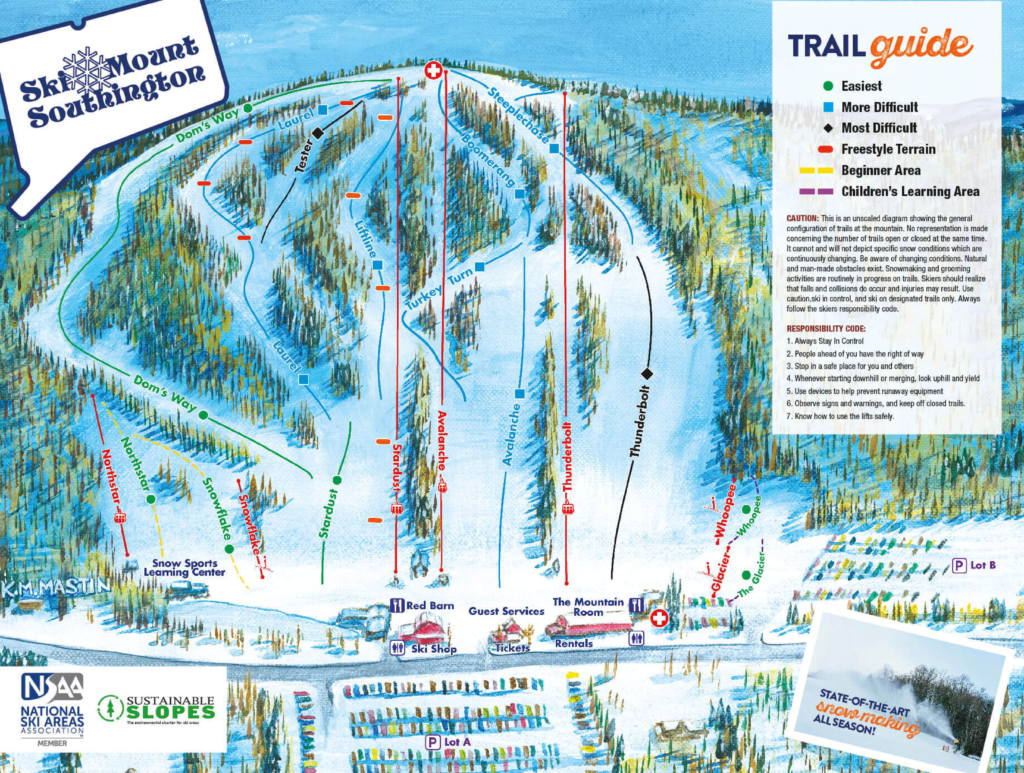 Mount Southington Ski Map - Ski Map Master