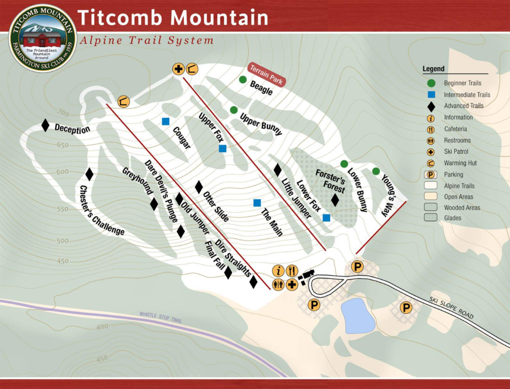 Titcomb Mountain Ski Map - Ski Map Master