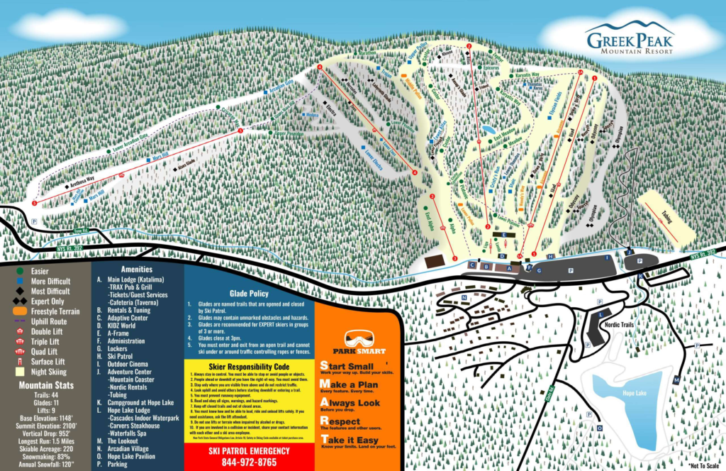 Greek Peak Ski Map - Ski Map Master