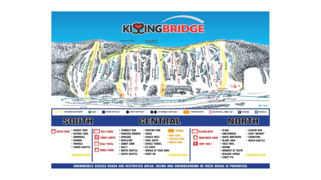 Kissing Bridge Ski Map - Ski Map Master
