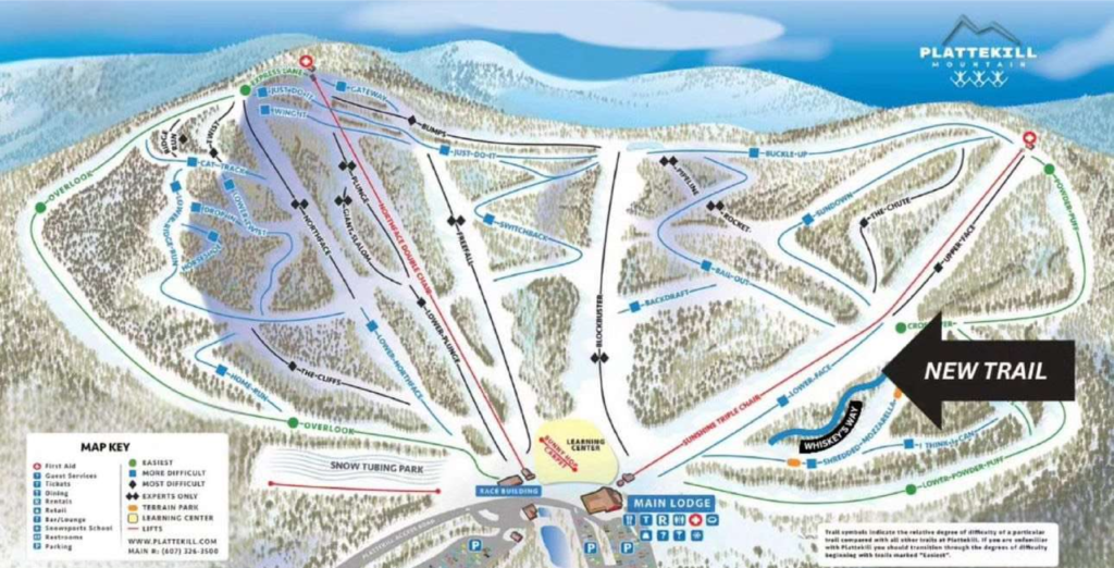 Plattekill Ski Map - Ski Map Master