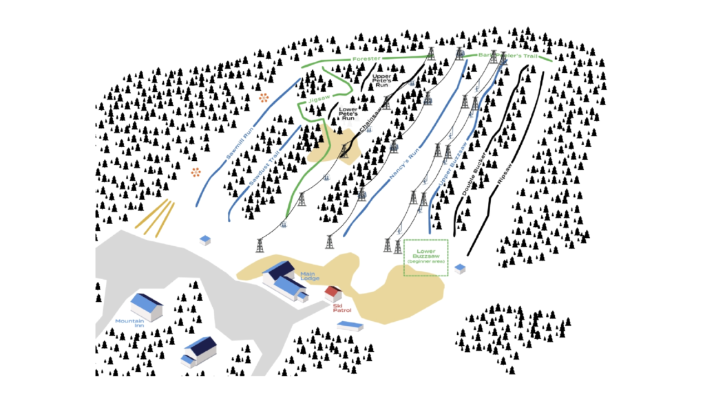 Sawmill Mountain Resort Ski Map - Ski Map Master