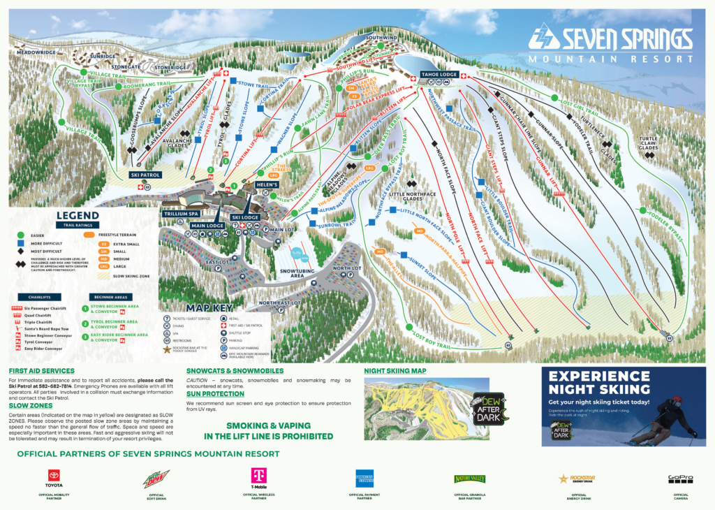 Seven Springs Ski Map - Ski Map Master
