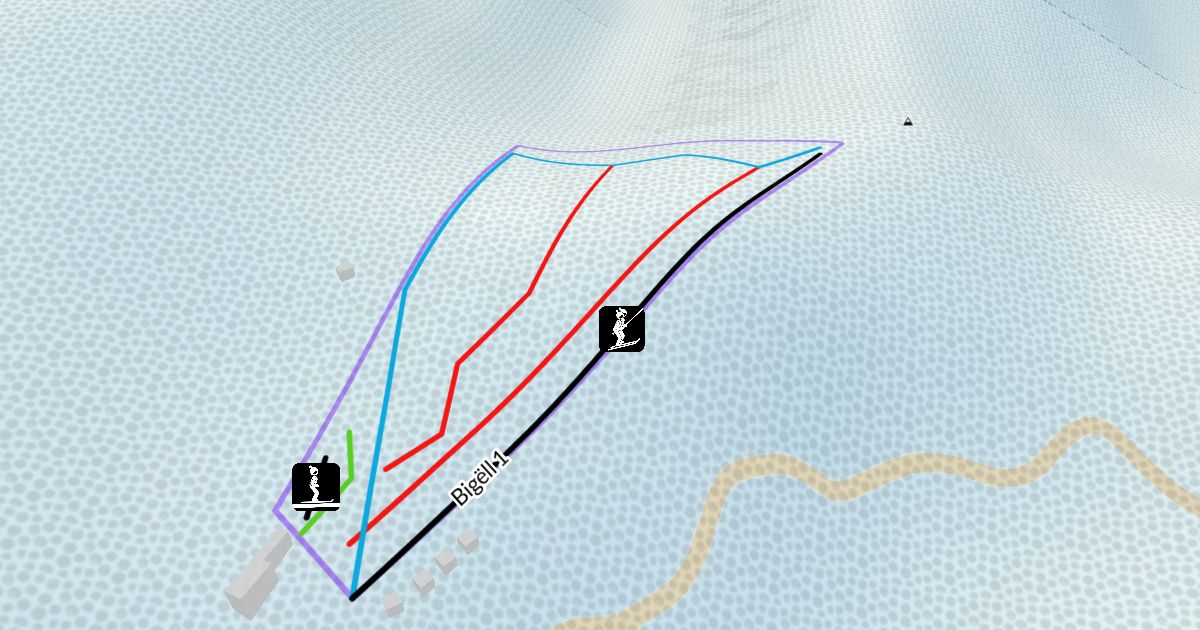 Bigëll – Dardhë Ski Map - Ski Map Master