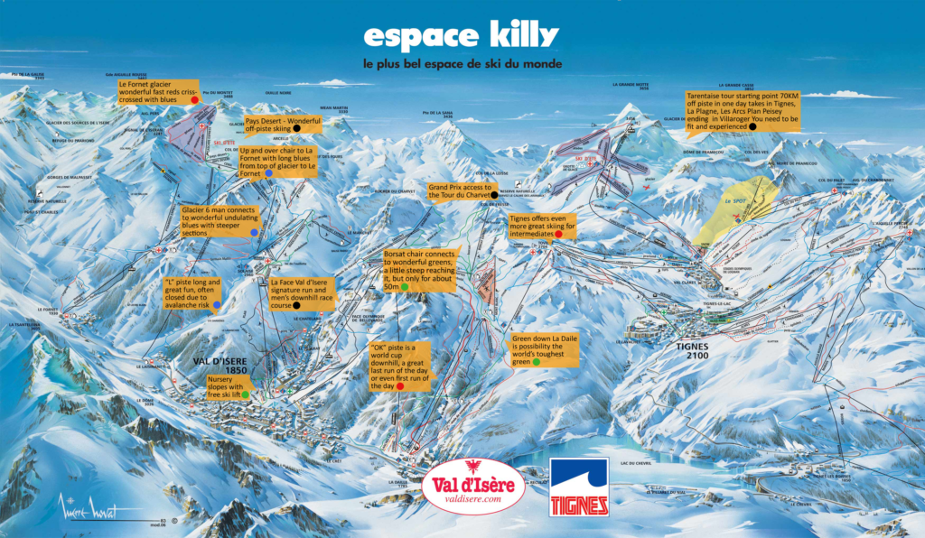 Val D'Isère Ski Map - Ski Map Master